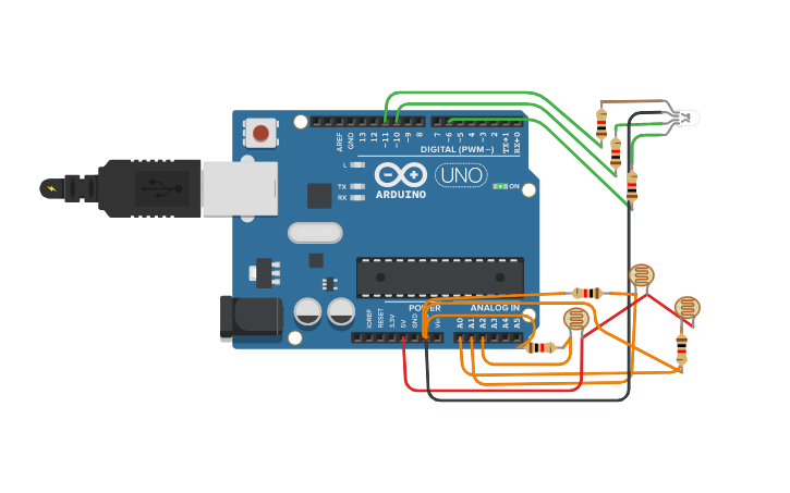 Circuit Design Copy Of Copy Of Fotoresistencia Con Rgb Tinkercad