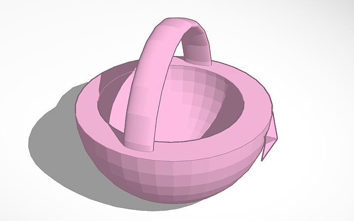 3D design Barbie Easter basket - Tinkercad