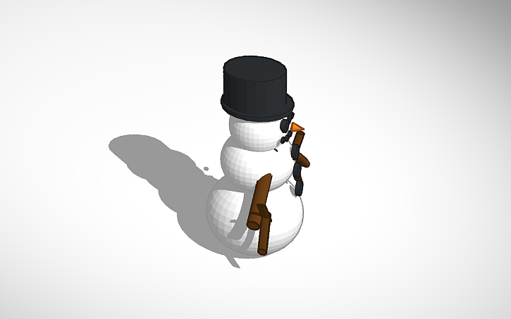 3D design Snowman - Tinkercad