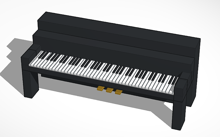 3D design Piano - Tinkercad