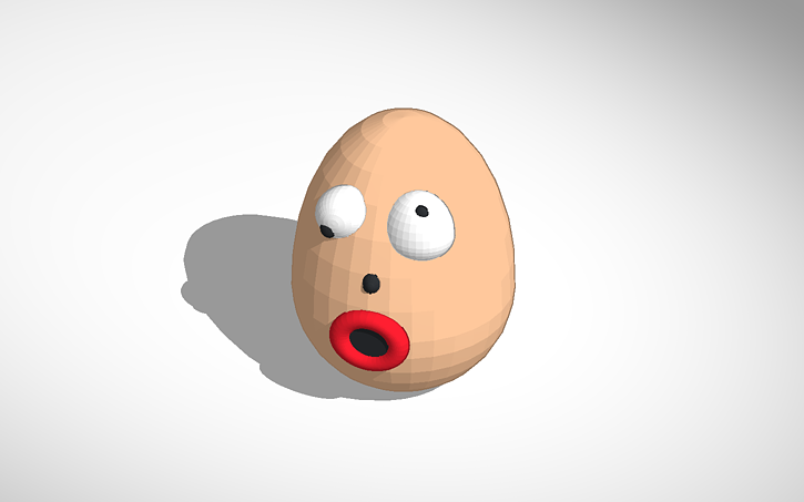 3D design dumb egg | Tinkercad
