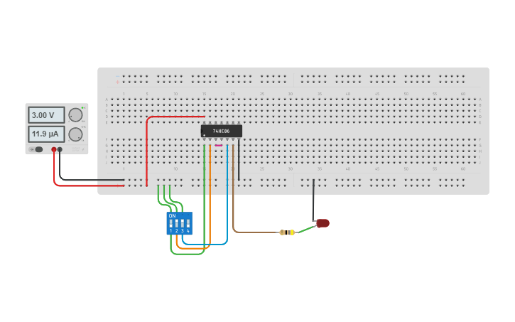 Circuit design PARITY GENERATOR - Tinkercad