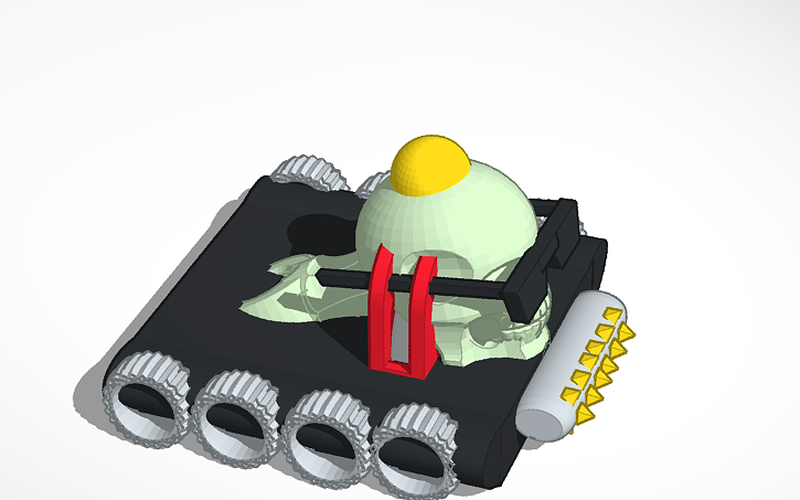 3D design (robot wars) skull crusher - Tinkercad