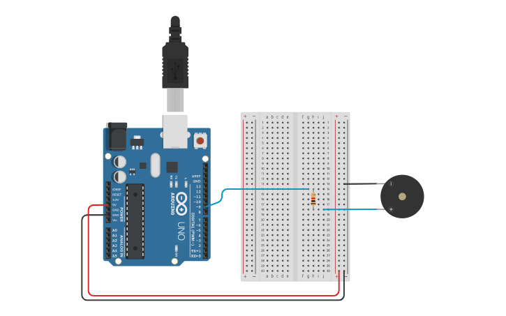 Circuit design Activity 2: Piezo Buzzer Octave-ROSARIO - Tinkercad