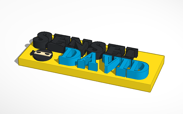 3D design Name Tag | Tinkercad