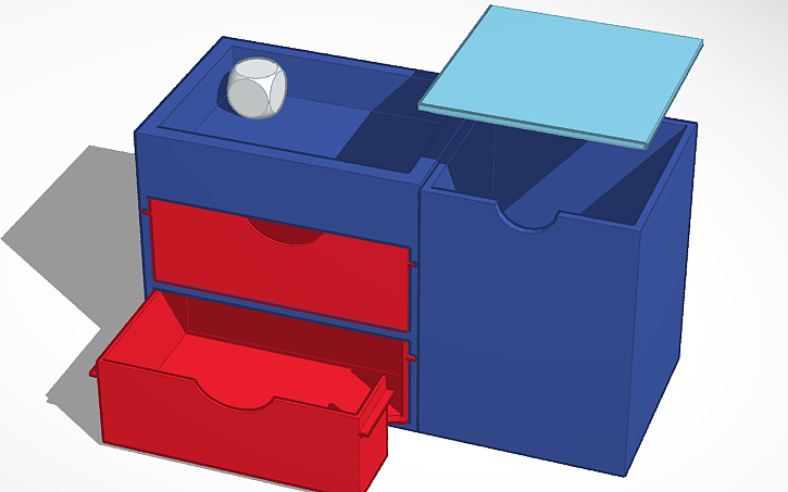 3D design Deck Box MtG - Tinkercad