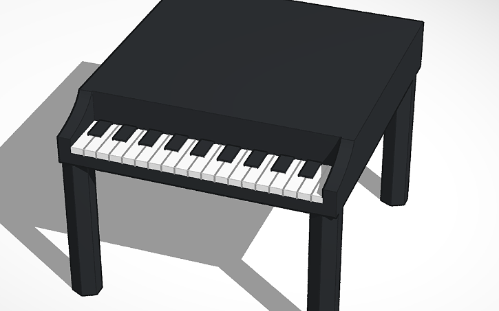 3D design piano - Tinkercad