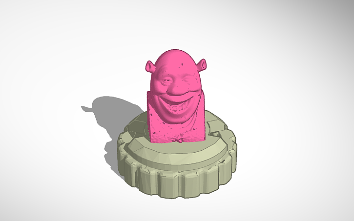 3D design Shrek Head - Tinkercad