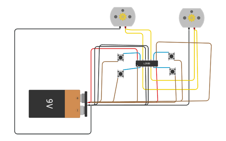 Circuit design SPIDER DC motor - Tinkercad