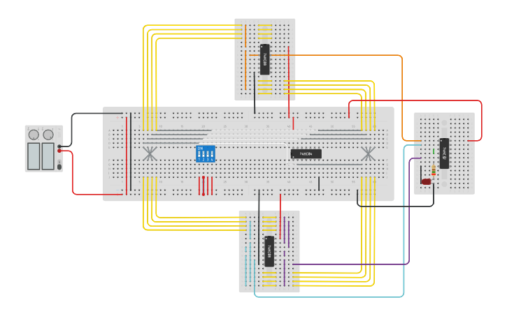 Circuit design 2 Bit Comparator - Tinkercad