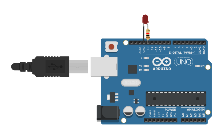Circuit design 22_Blink Without Delay - Tinkercad Circuit design 22_Blink Without Delay - Tinkercad