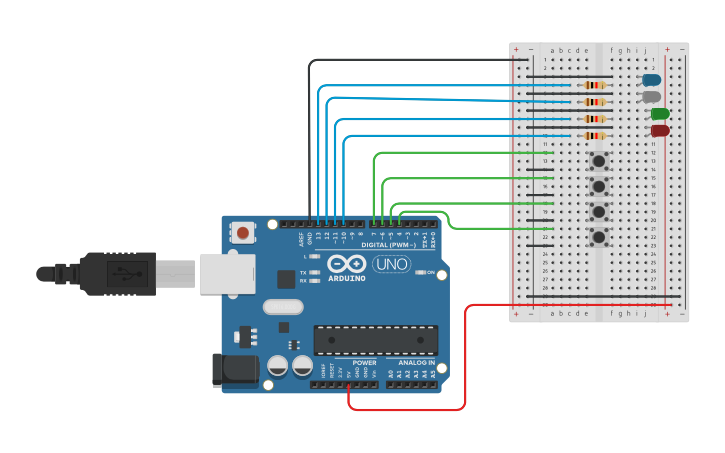 Circuit design Washing machine | Tinkercad