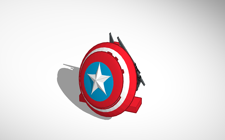 3D design Captain America Sheild - Tinkercad