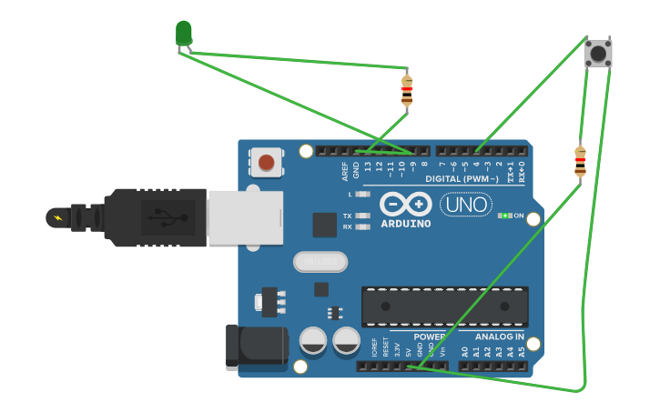 Circuit Design Botão Tinkercad