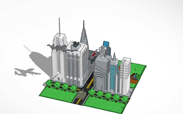 3D design battle city - Tinkercad
