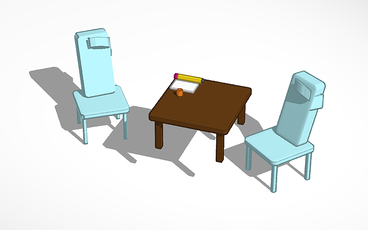 3d Design Gavin Table And Chairs Tinkercad