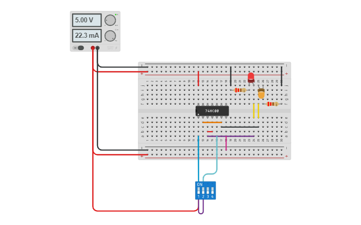 Circuit design SR Latch - Tinkercad Circuit design SR Latch - Tinkercad