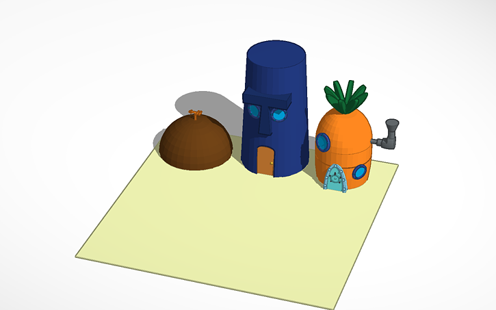 3D design spongebob - Tinkercad