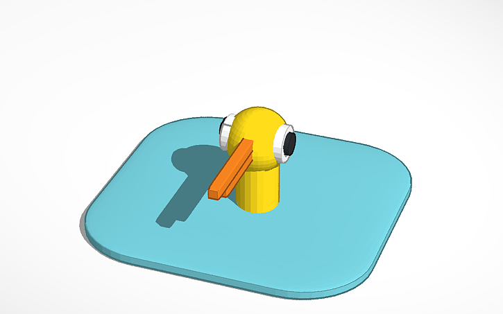 3D design Duck Head Sticking Out Of Water | Tinkercad