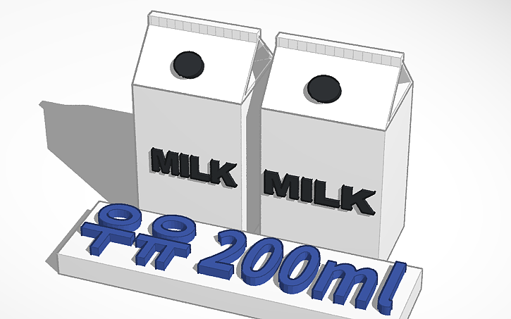 3D design milk | Tinkercad