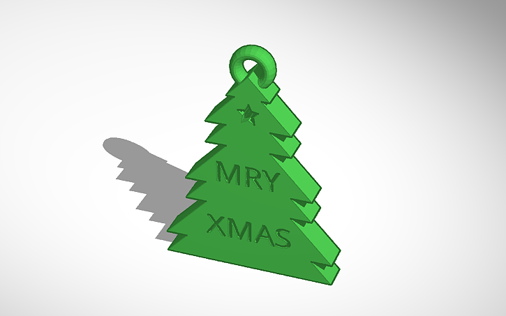 3D design XMAS Tree Ornament | Tinkercad