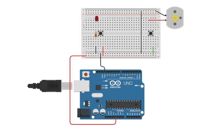 Circuit design Experimento 1 - Tinkercad