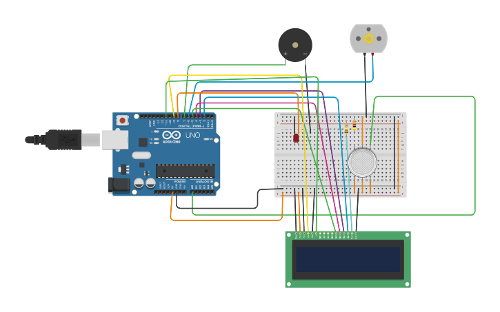 Circuit design Gas Sensor - Tinkercad
