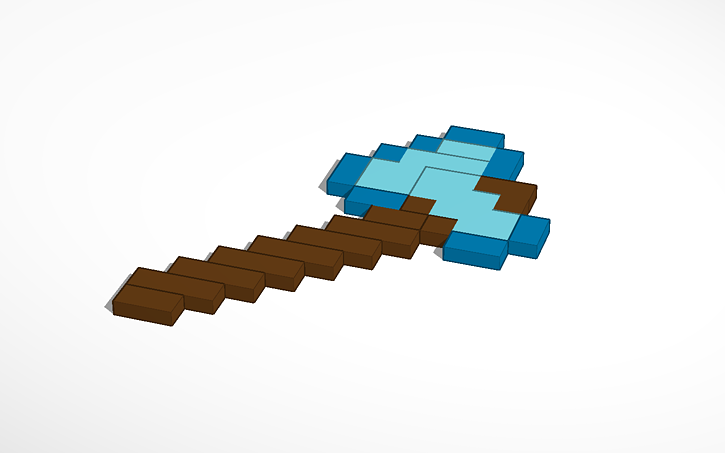3D design diamond axe | Tinkercad