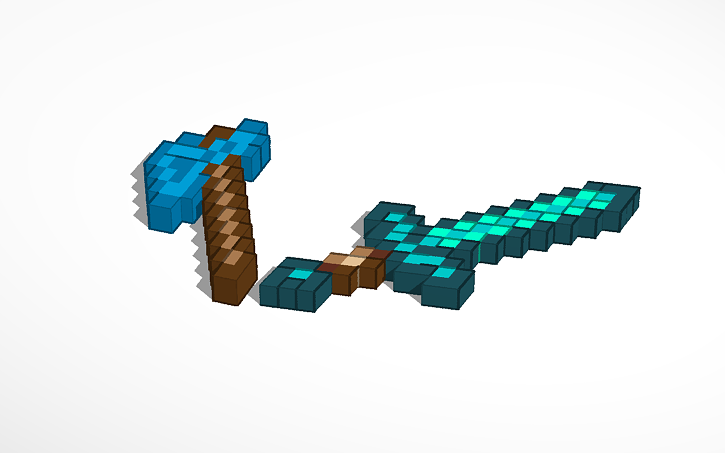 3D design Minecraft weapons!!!!!! - Tinkercad
