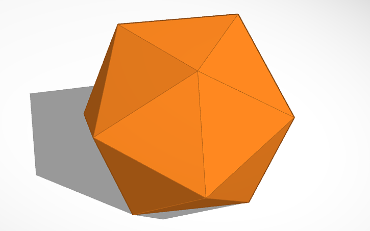 3D design Grundform Ikosaeder - Tinkercad