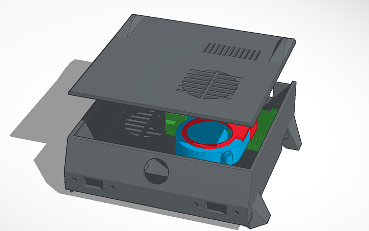 3D design M.E.S. 2.0 Raspberry Pi case - Tinkercad