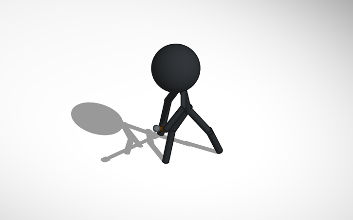 3D design Stickman Staff Fighter | Tinkercad