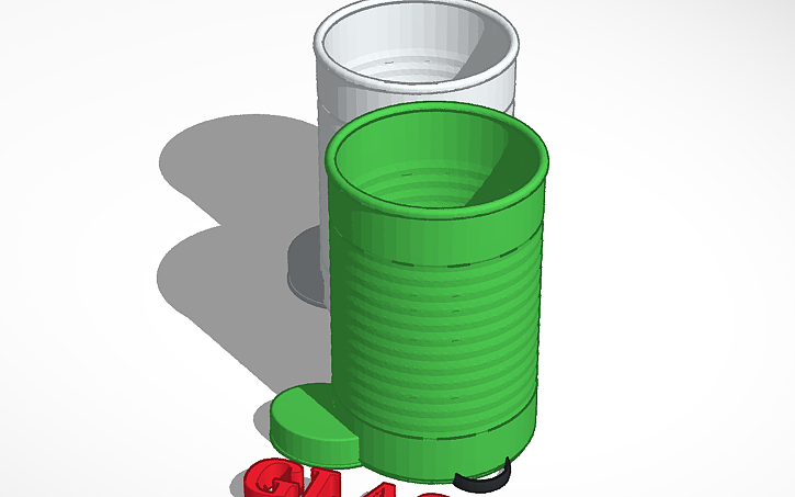3D design inteligent trash can - Tinkercad
