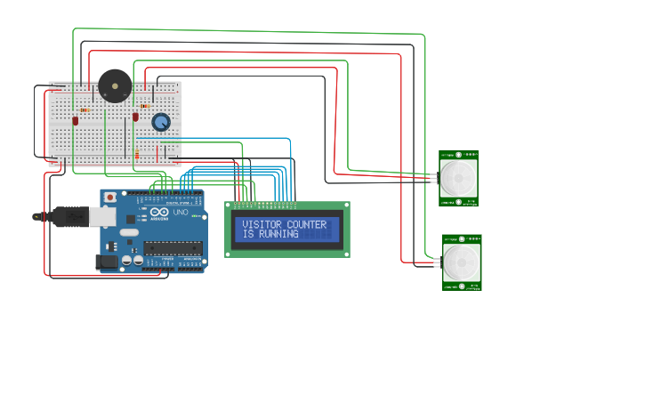 Circuit Design Visitor Count Project Tinkercad 