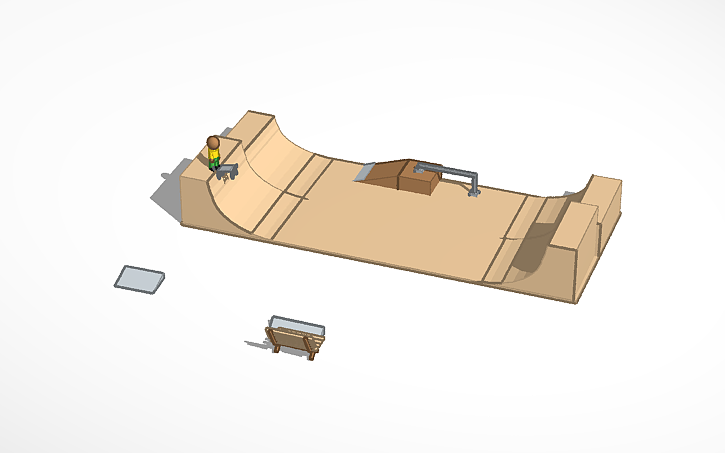 3D design Copy of Skateboard ramp - Tinkercad