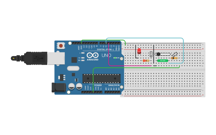 Circuit design LED Control Using Tilt Sensor | Tinkercad