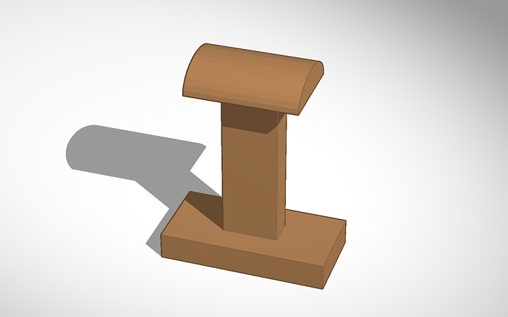 3D design Headphone Stand - Tinkercad