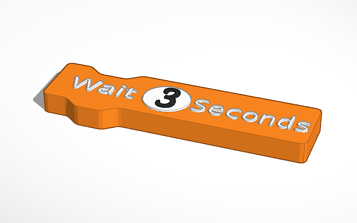 3D design Scratch wait block - Tinkercad