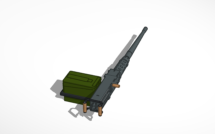 3D design M2 - 50.cal Browning MG - Tinkercad
