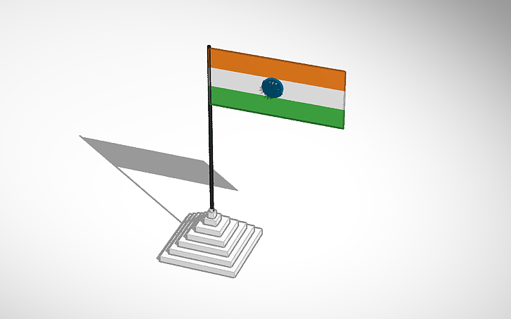 3D design Indian Flag For Republic Day And Independence Day - Tinkercad