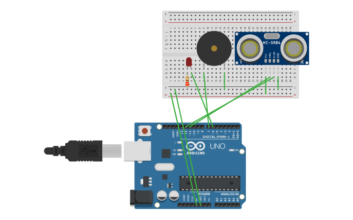 Circuit design Digital Ruler - Tinkercad