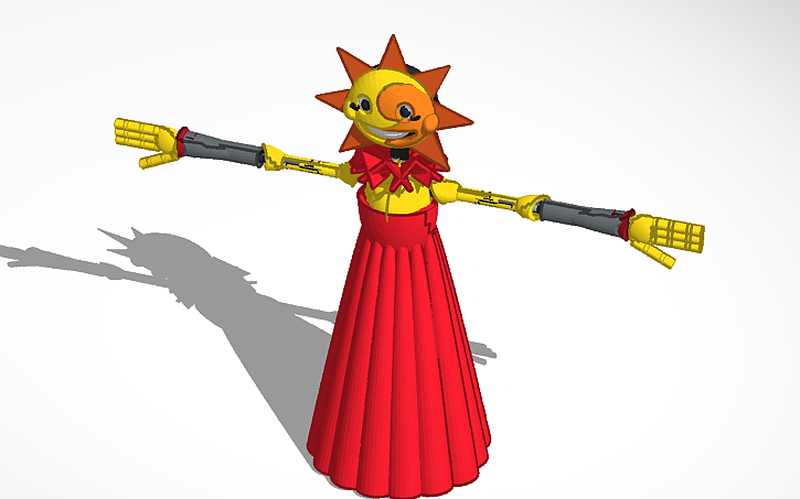 3D design sun woman - Tinkercad