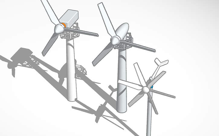 3D design wind turbine - Tinkercad