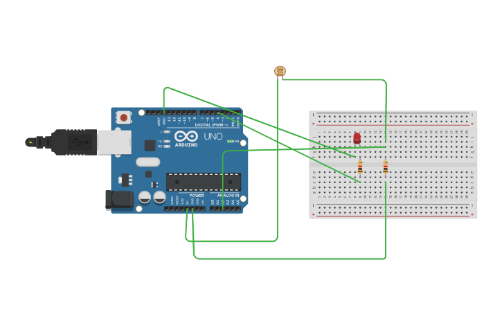 Circuit Design To Control Brightness Of Led Using Ldr Tinkercad