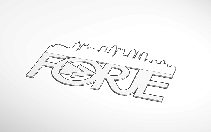 3D design Forje Logo | Tinkercad