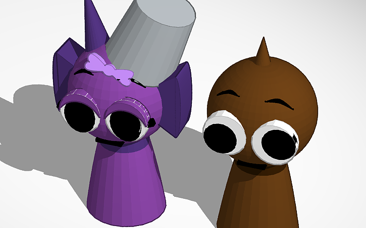 3D design Durple+Pinki+Brud and brud sprunki - Tinkercad