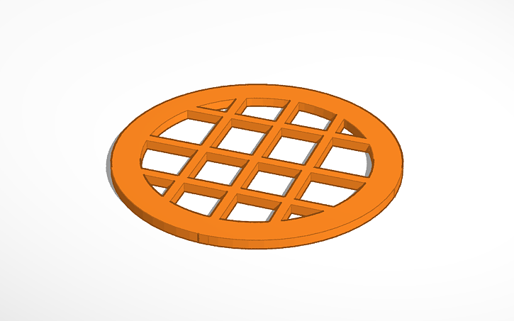 3D design circular grid - Tinkercad