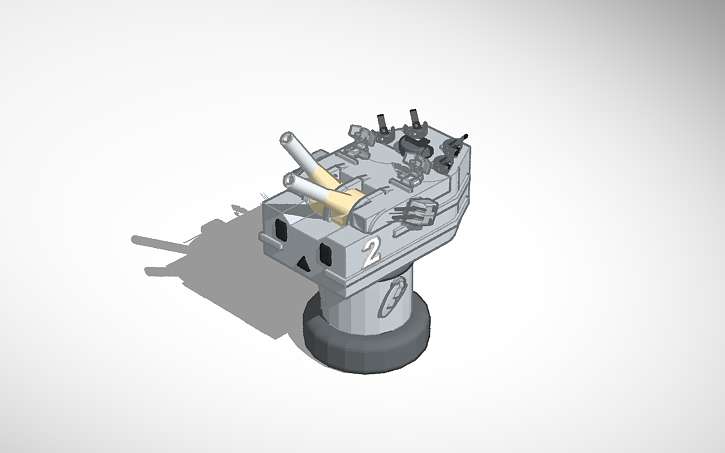 3D design Shimakaze Turret (Kantai) - Tinkercad