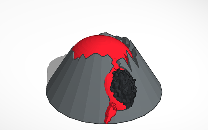 3D design volcan - Tinkercad