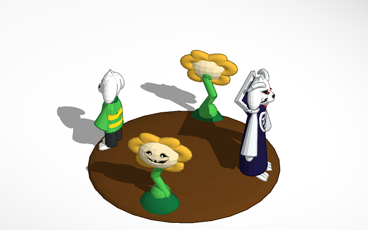 3d Design Undertale Flowey Asriel Dreemurr Tinkercad